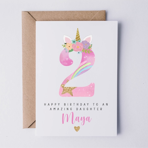 2nd Birthday Card - Etsy UK