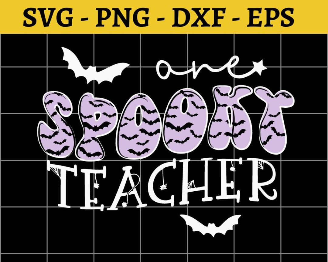 One Spooky Teacher SVG Spooky Vibes Svg Spooky Halloween - Etsy