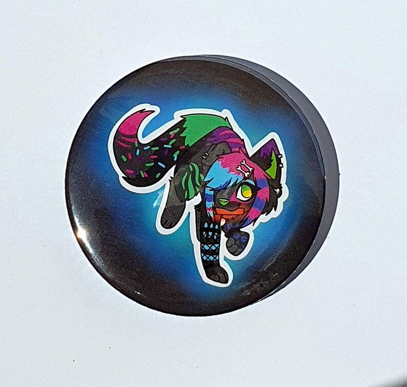 Furry Wolf Badge Pin Cute Furry Rave Wolf Button With 58 Mm Diameter ...