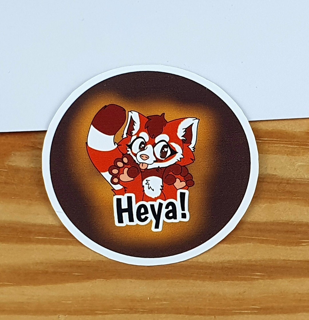 Furry Sticker Red Panda - Red Panda Heya! Vinyl Stickers - Etsy