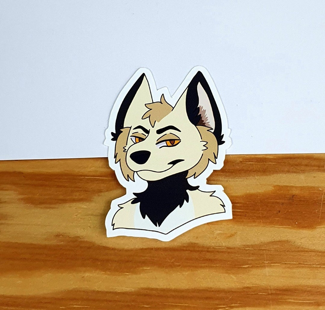 Furry Wolf Sticker - Carlos the Wolf Vinyl Sticker - Etsy