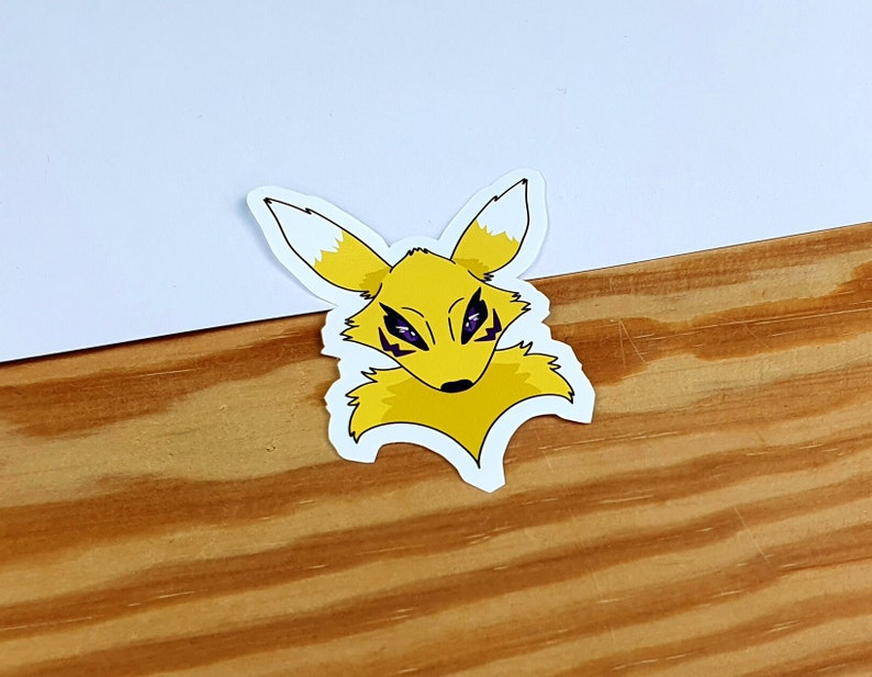 Furry Renamon Sticker - Renamon Vinyl Sticker - Etsy