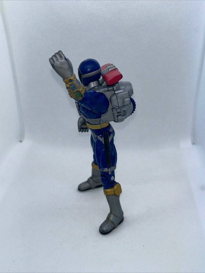 Power Rangers Lightspeed Rescue Blue Mega Battle Ranger Action Figure ...