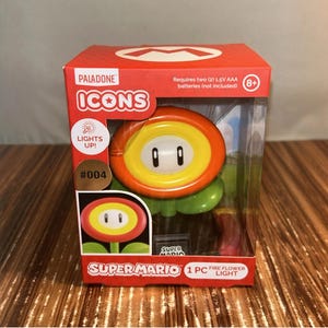 Paladone Icons Super Mario Fire Flower Light #004 Nintendo Night Light ...