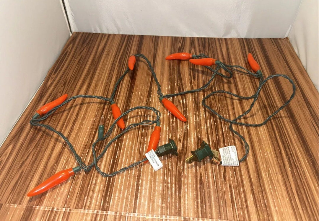 Red Chili Peppers String 10 Lights 93”inch String Decor Party Indoor or ...