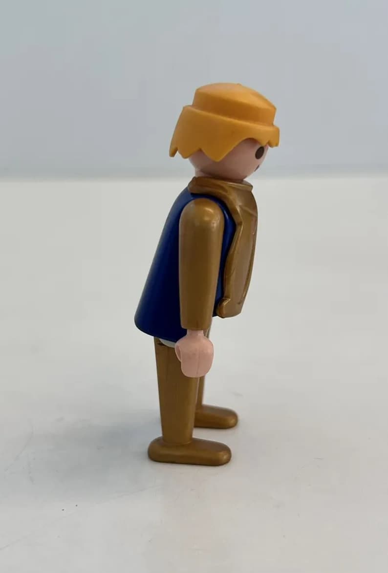 Playmobil Geobra in Gold & BLUE Male With Blonde Hair FIGURE 1974 ...