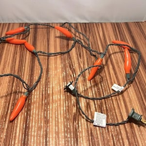 Red Chili Peppers String 10 Lights 93”inch String Decor Party Indoor or ...