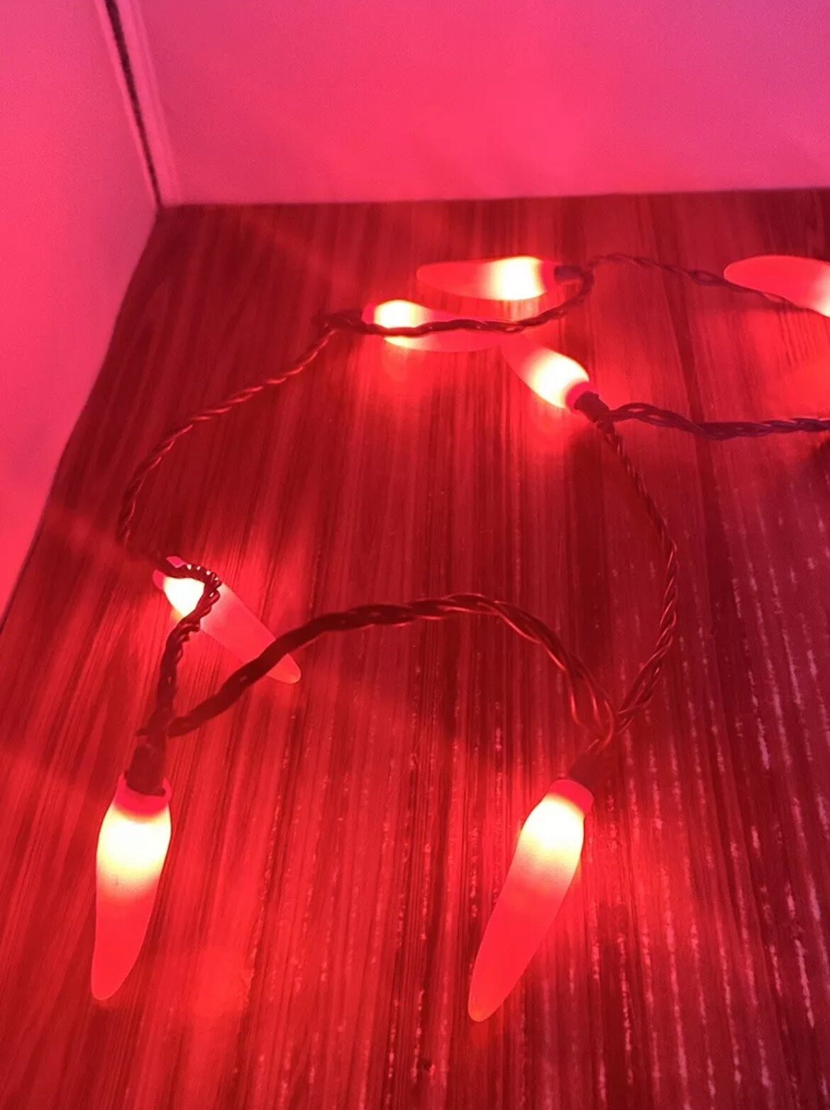 Red Chili Peppers String 10 Lights 93”inch String Decor Party Indoor or ...