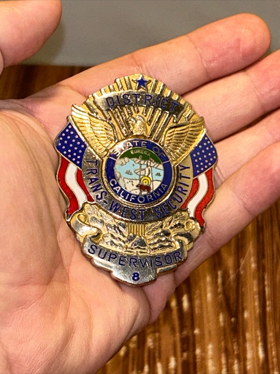 Vintage Obsolete Trans-West Security District Supervi… - Gem