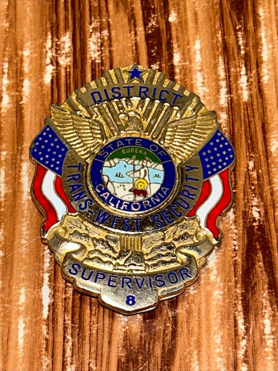 Vintage Obsolete Trans-West Security District Supervi… - Gem