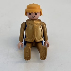 Playmobil Geobra in Gold & BLUE Male With Blonde Hair FIGURE 1974 ...