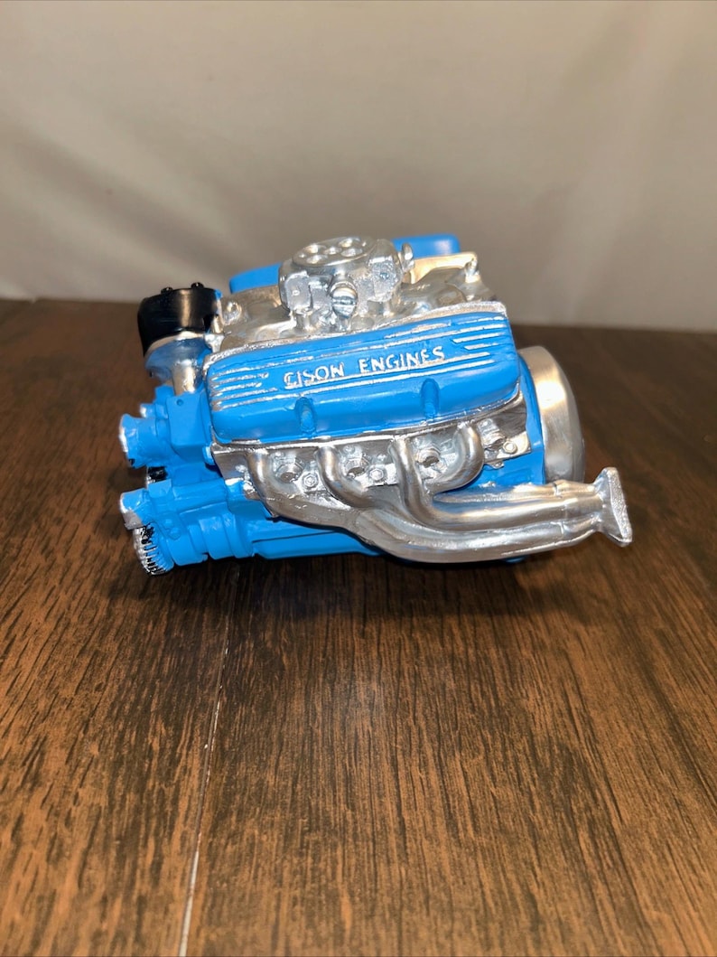 CISON ENGINES V8 Blue Model Desktop Display Replica Sturdy V8 Car ...