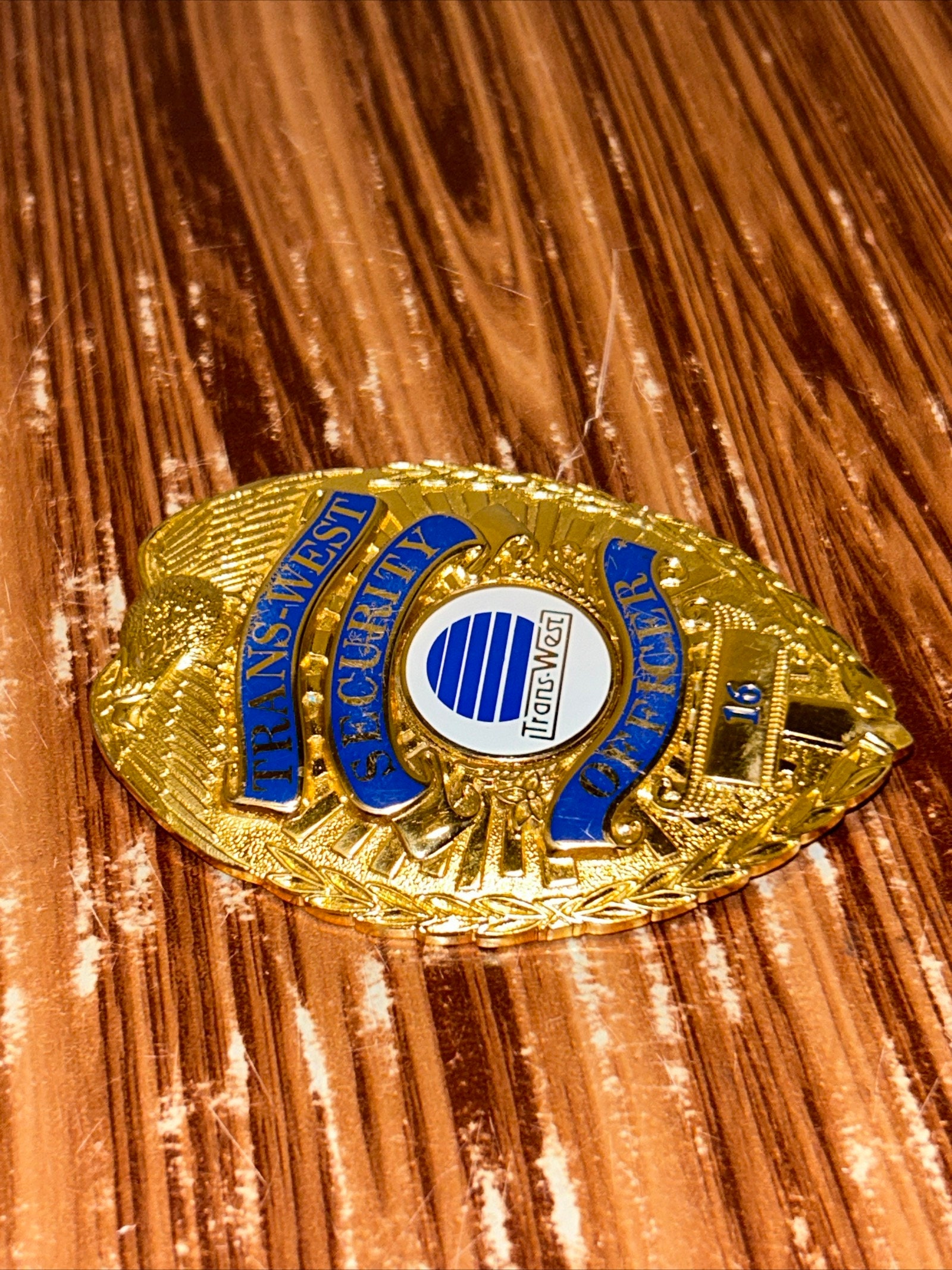 Vintage Obsolete Trans-west Security Badge Gold Plated ID# 16 - Etsy