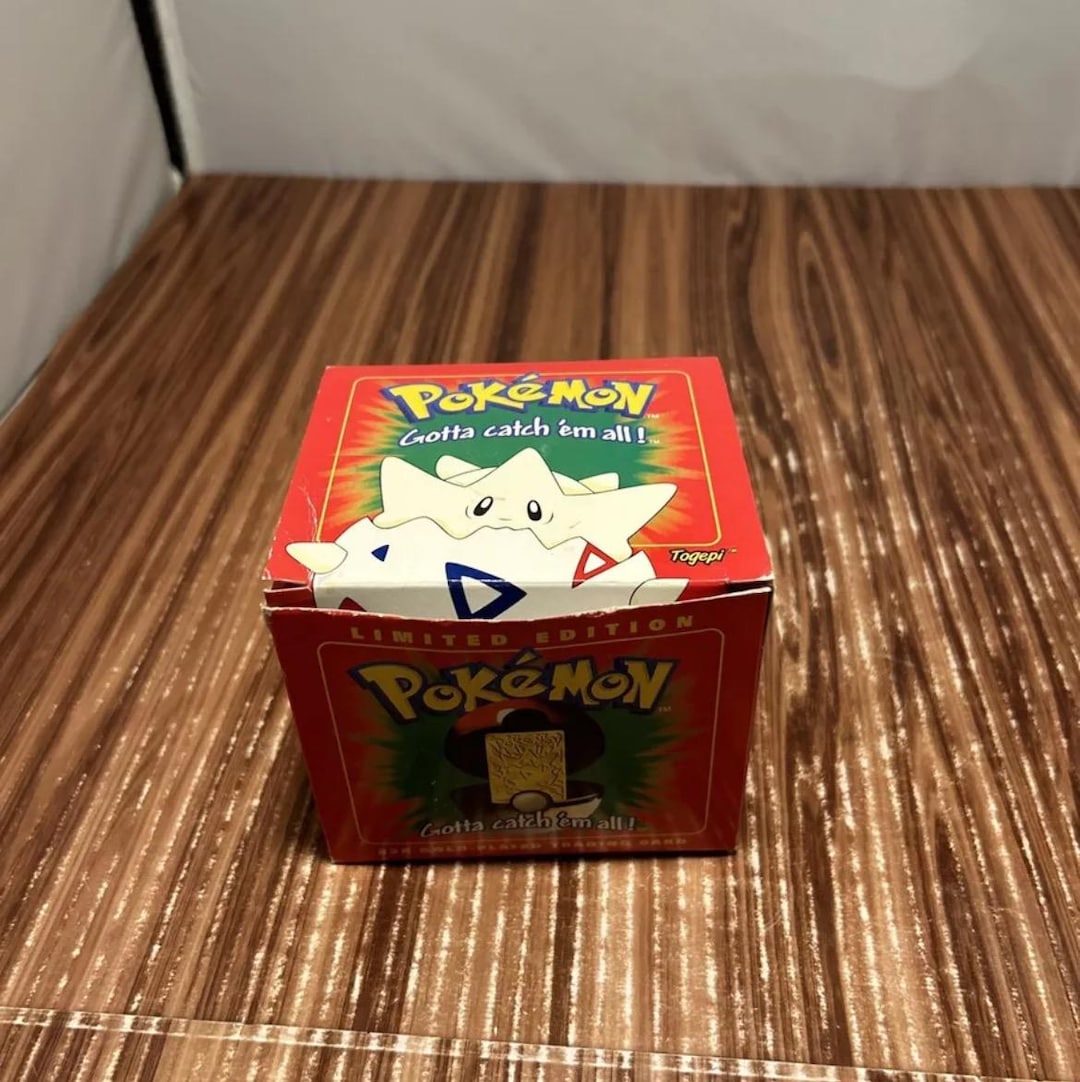 1999 TOGEPI Nintendo Pokemon 23K Gold Plated Trading Card Pokeball New ...