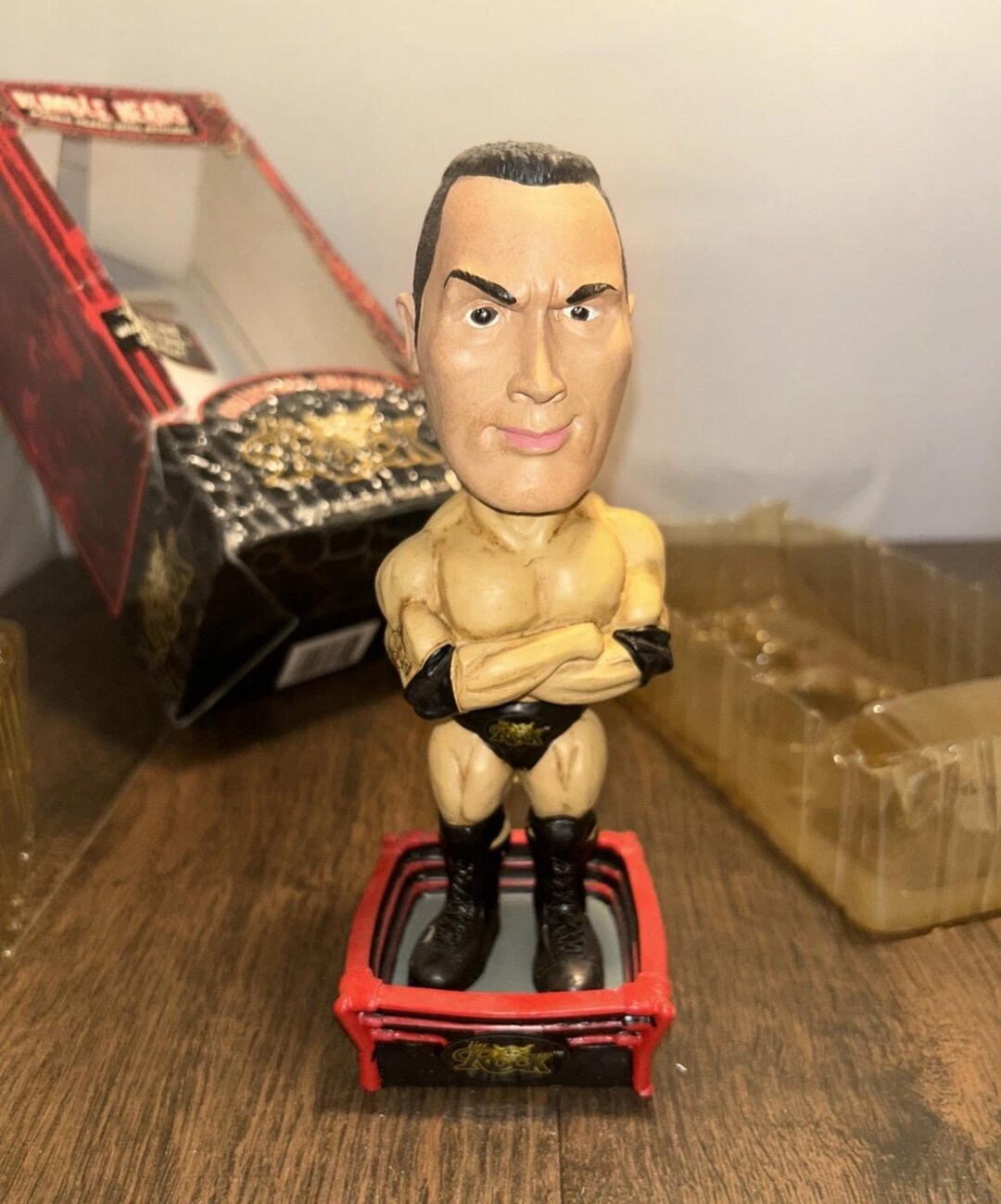 WWF Rumble Heads the Rock Dwayne Johnson Bobble Head Collector's ...