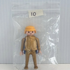 Playmobil Geobra in Gold & BLUE Male With Blonde Hair FIGURE 1974 ...
