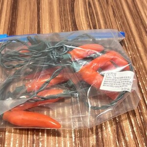 Red Chili Peppers String 10 Lights 93”inch String Decor Party Indoor or ...