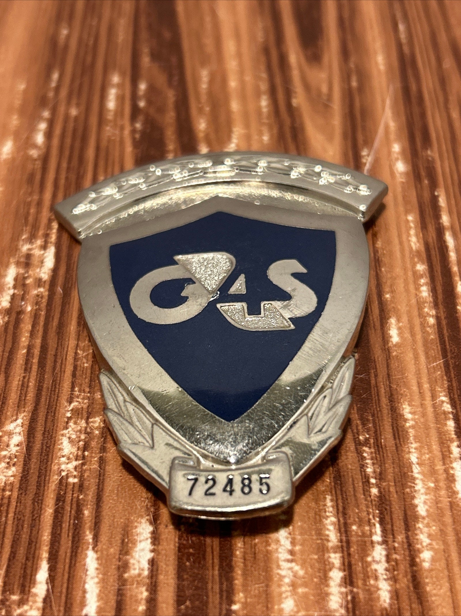 Vtg G4S Badge Obsolete Service Official Pin Crest Shield Metal Employee ID 72485 - Etsy
