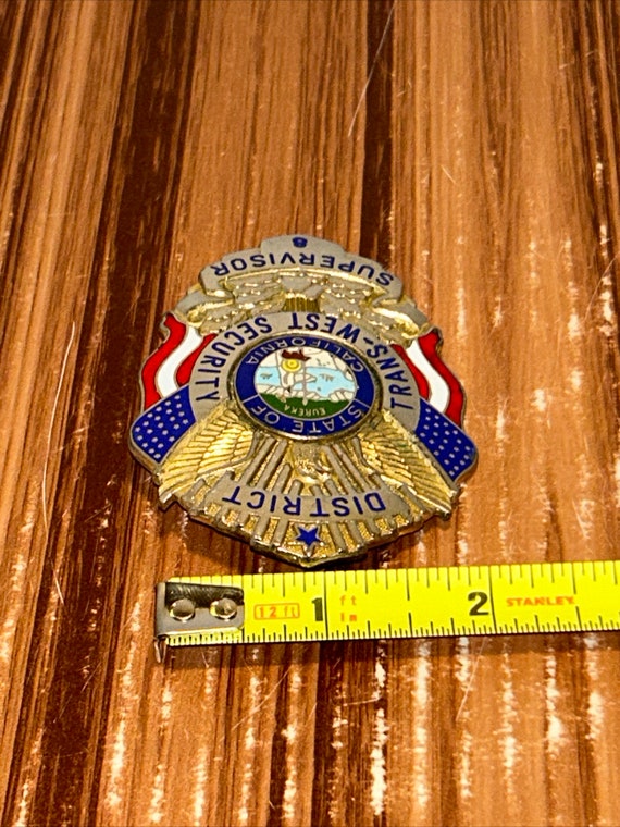 Vintage Obsolete Trans-West Security District Supervi… - Gem