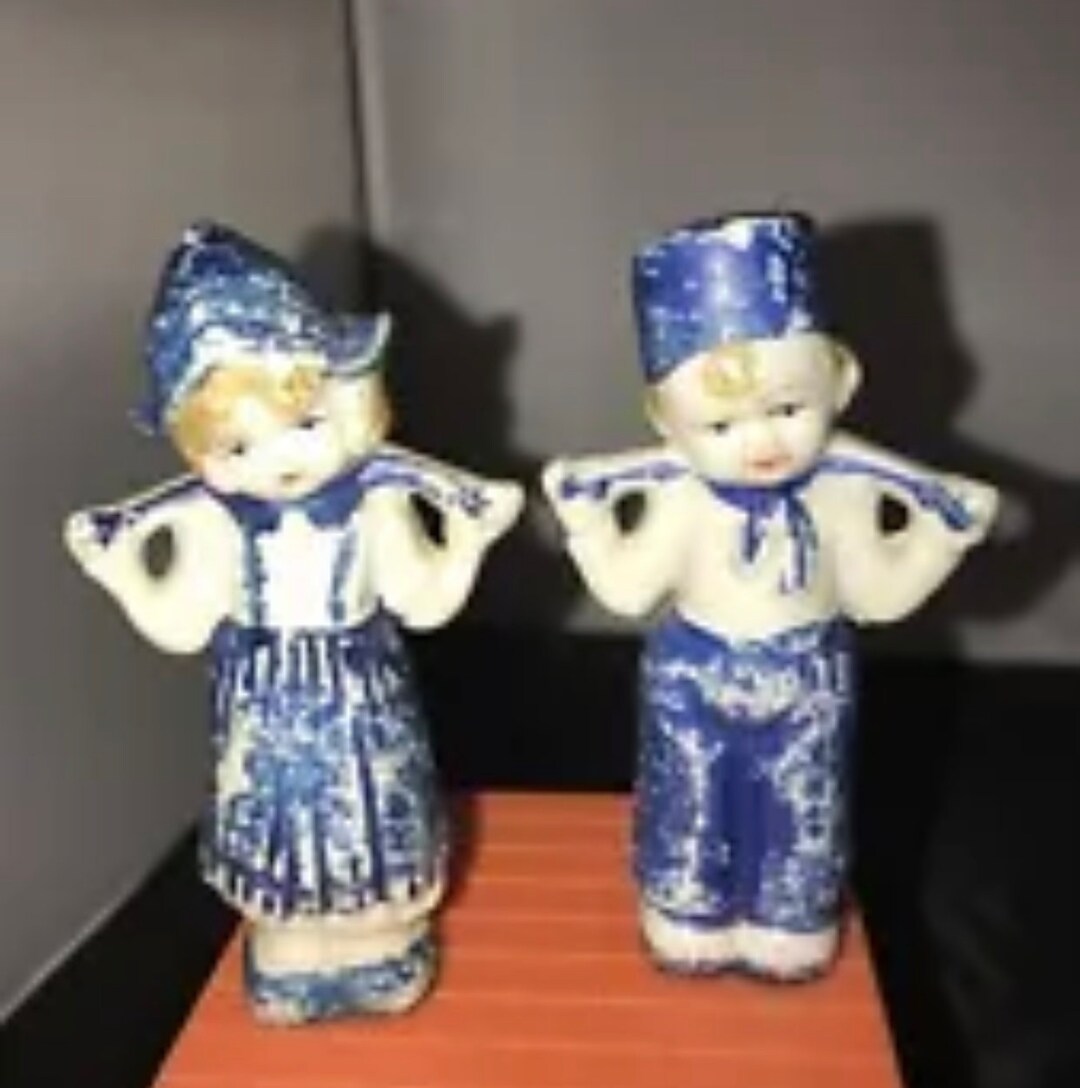 Vintage Delft Blue Handpainted Dutch Boy and Girl Figurines - Etsy