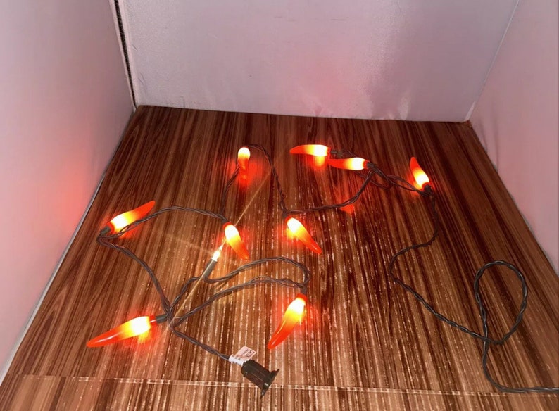Red Chili Peppers String 10 Lights 93”inch String Decor Party Indoor or ...