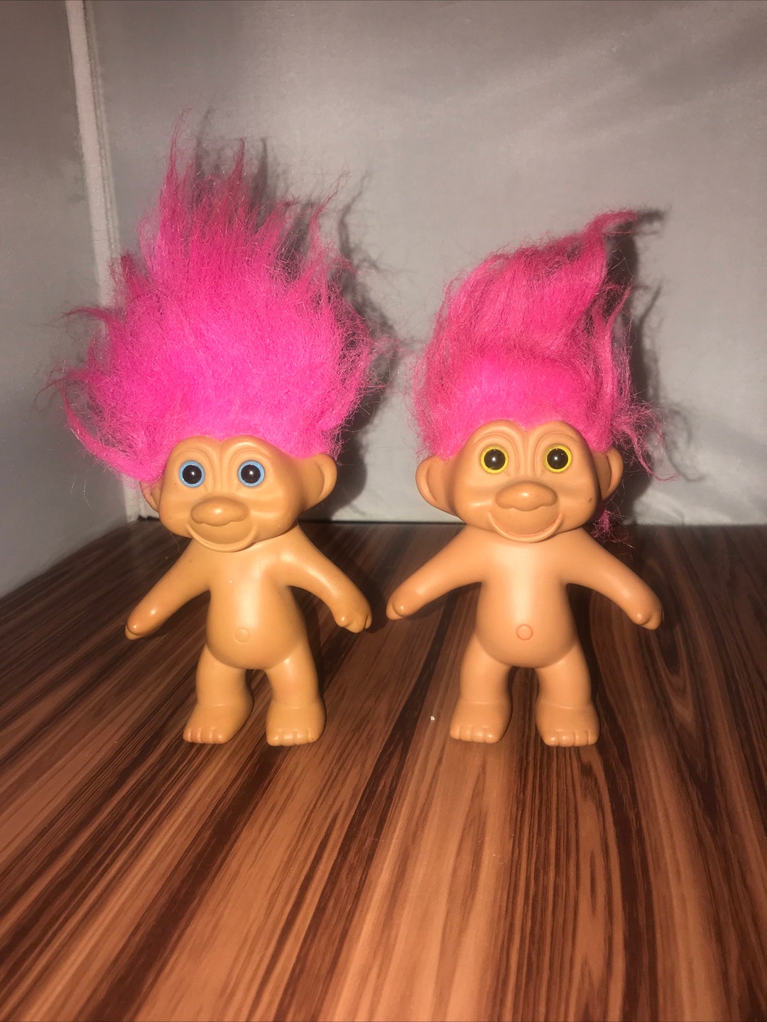 Vintage Lot of 2 Troll Doll Pink Hair 1991 TNT Original Troll - Etsy