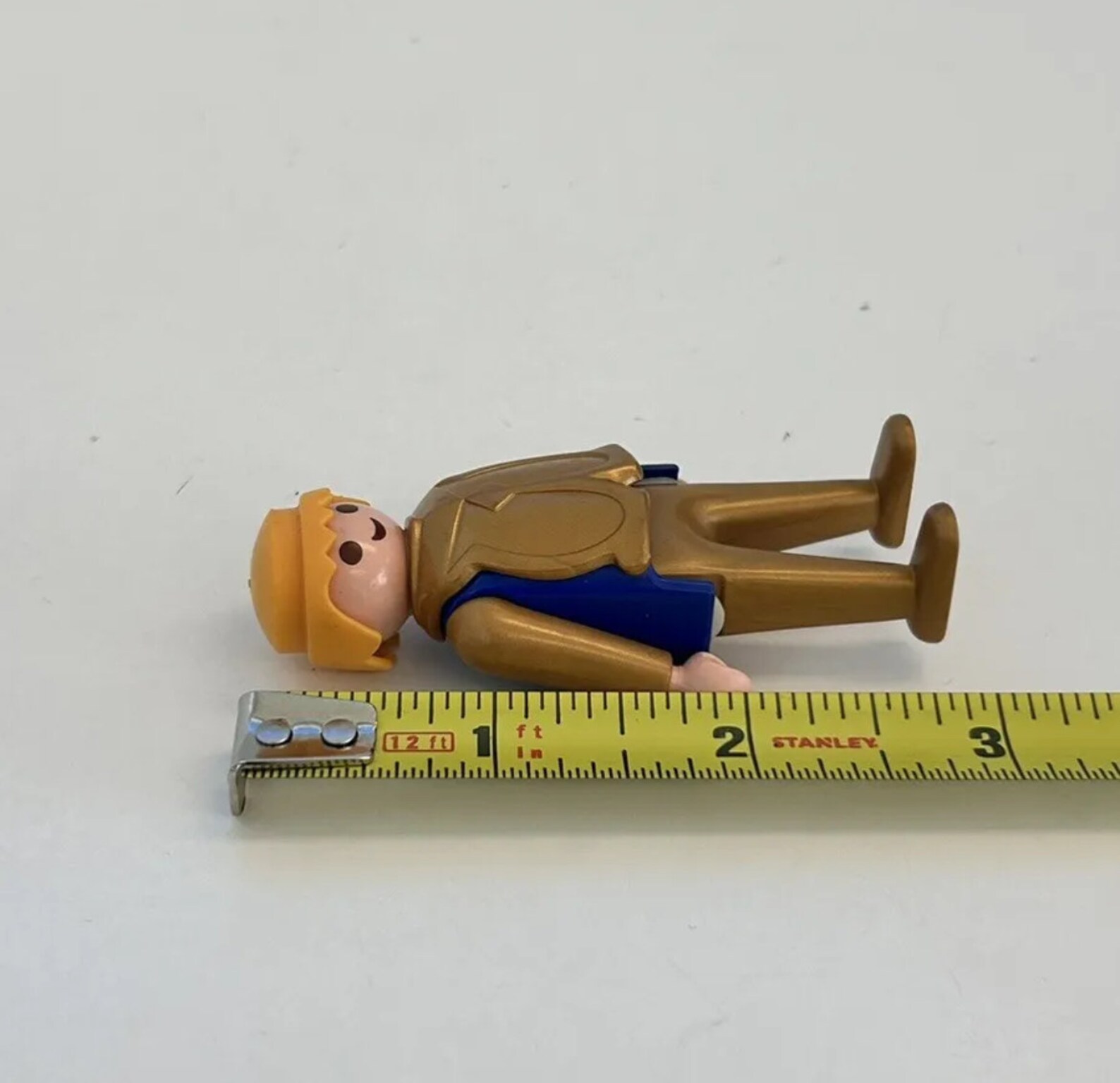 Playmobil Geobra in Gold & BLUE Male With Blonde Hair FIGURE 1974 ...