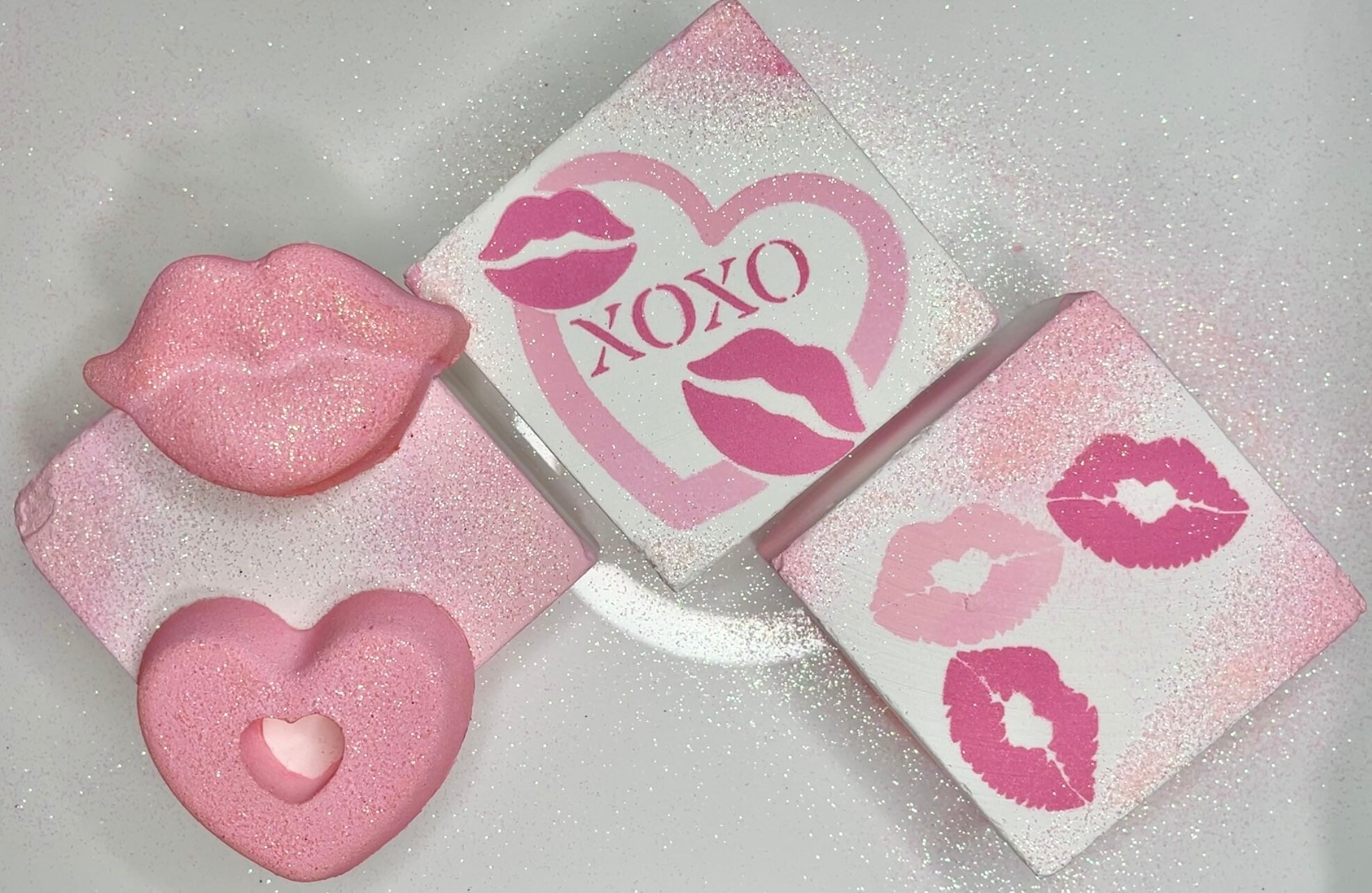 Heart XOXO Theme Gymchalk Stencil Blocks ASMR - Etsy