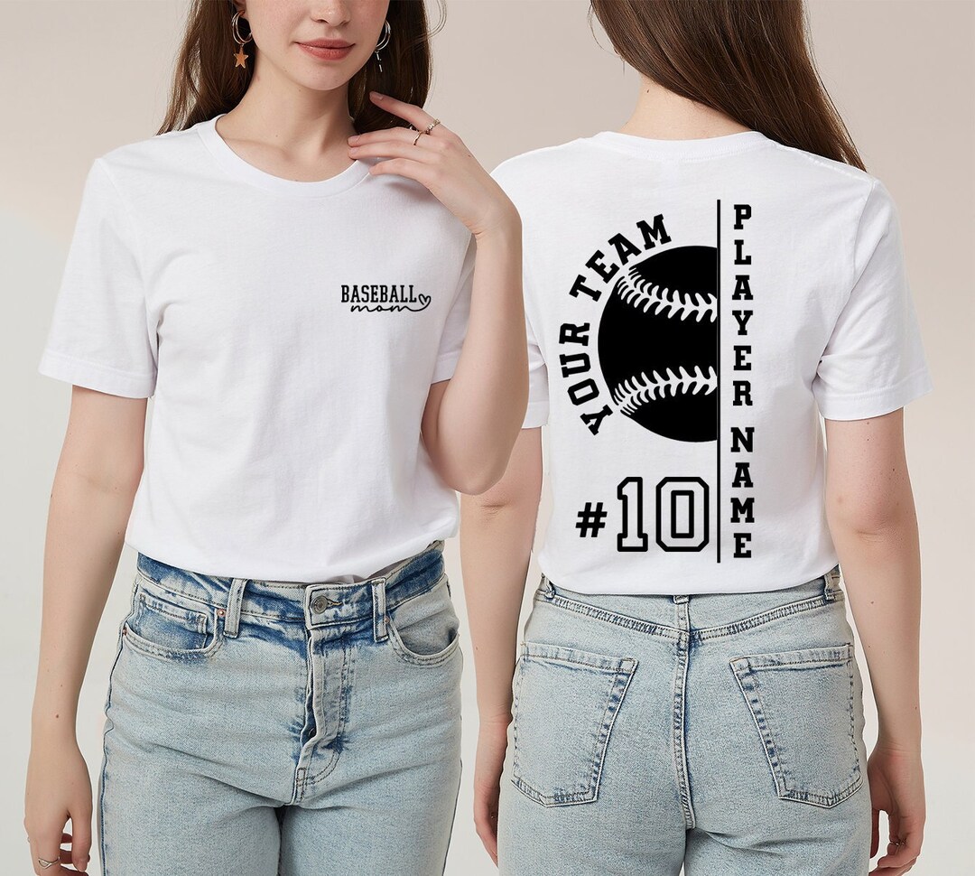 Custom Baseball Mom Shirts, Personalized Baseball Shirt, Game Day ...