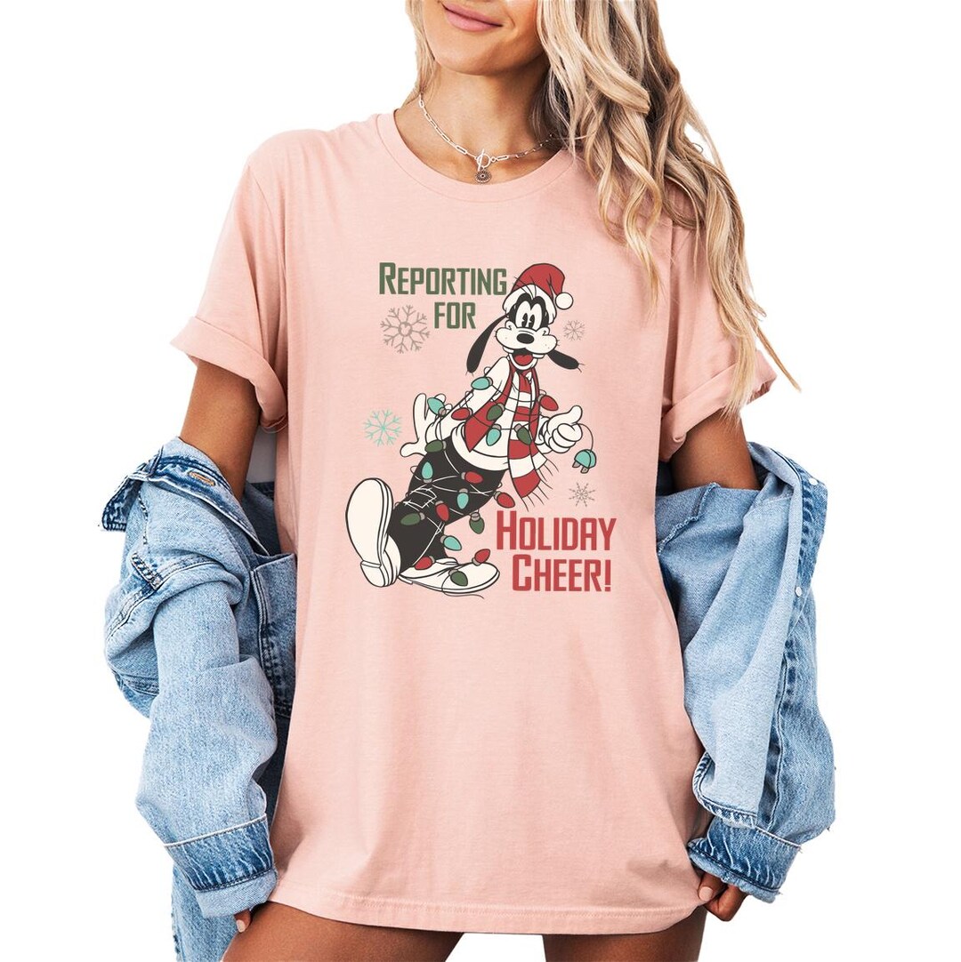 Goofy Holiday Cheer Shirt, Funny Disney Christmas Lights Tee, Goofy ...