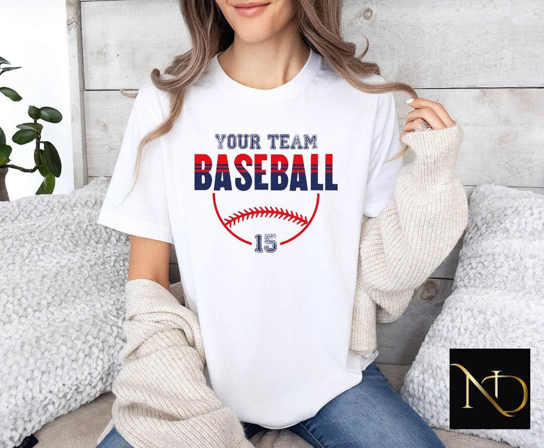 Custom Baseball Shirt, Baseball Gifts, Personalized Team Name Graphic ...