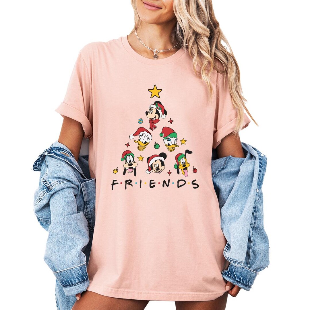 Disney Joyful Unisex Christmas Tee With Playful Disney Characters ...