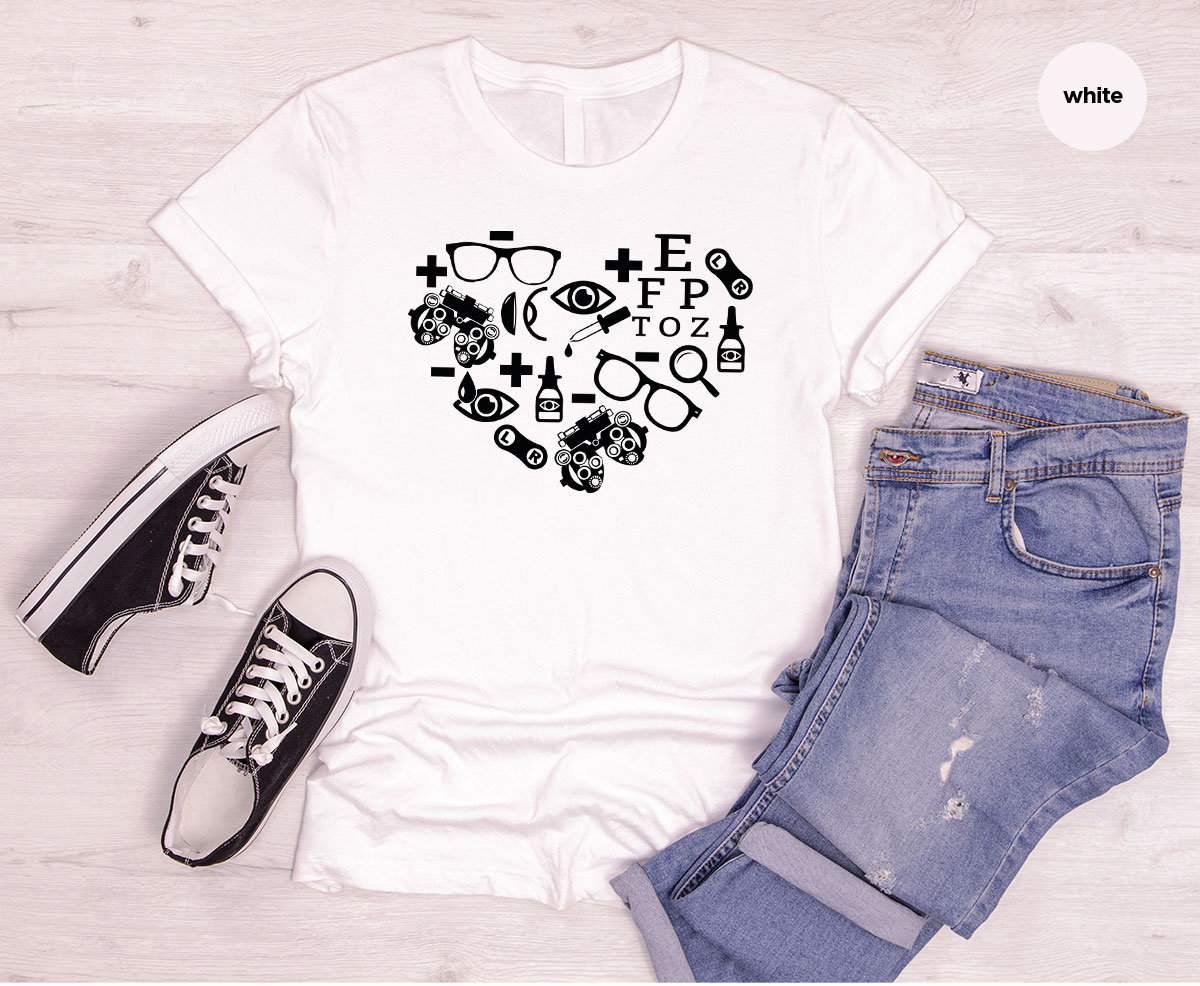 Optometry Heart Shirt, Optician Gifts, Optometry Graphic Tees, Gift for Ophthalmologist ...