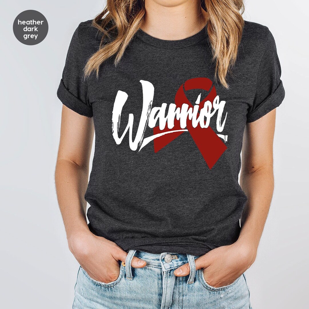 Sickle Cell Warrior Gift, Awareness Ribbon Tshirt, Family Support ...