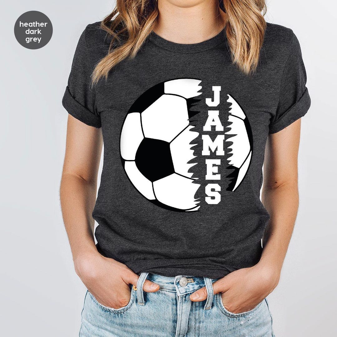 Personalized Soccer Player Shirt, Soccer Ball Name T Shirt, Custom ...