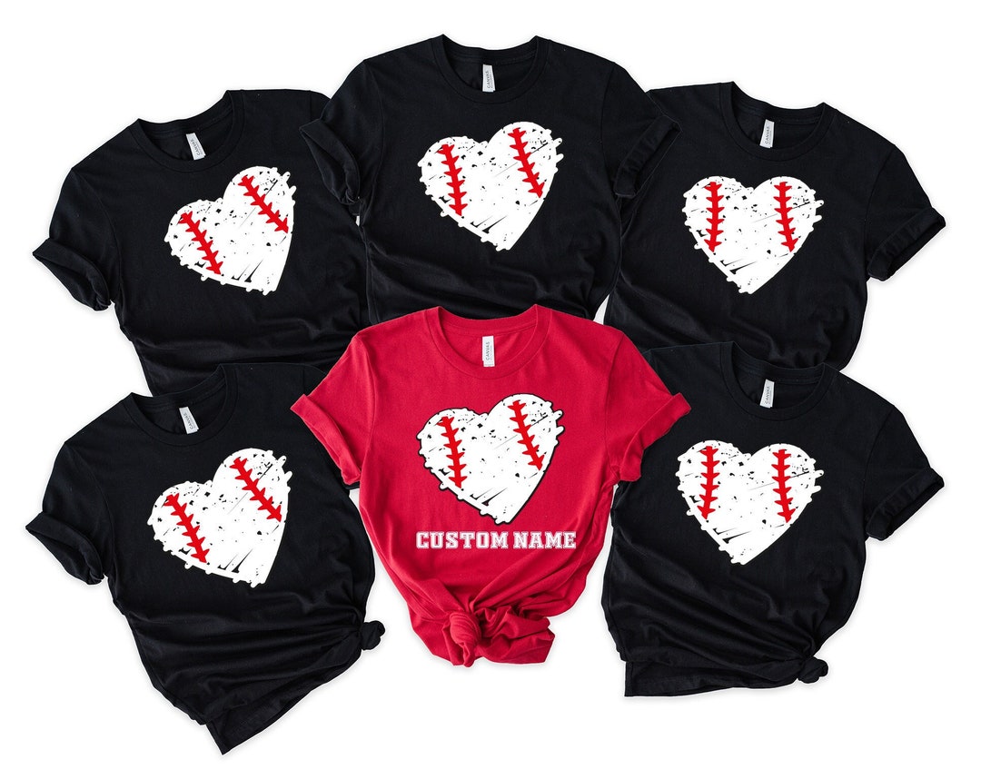 Baseball Distress Heart Shirt, Baseball Shirt, Baseball Mom Shirt ...