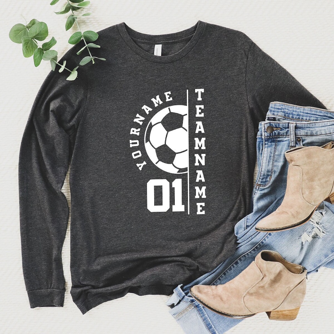 Custom Soccer Long Sleeve, Personalized Soccer Gifts, Soccer Mom Shirt ...