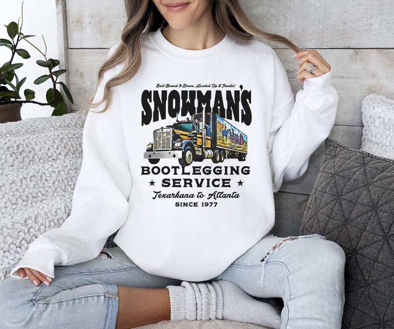 Snowman’s Bootlegging Service Sweatshirt, Smokey and the Bandit Retro ...