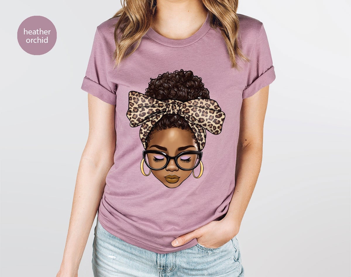Afro Woman T-shirt, Black Girls Tshirt, Juneteenth Shirt, Black History ...