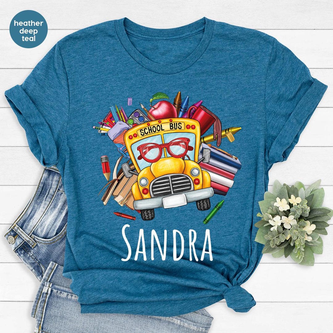 Custom School Bus Driver Shirt, Bus Driver Appreciation Day Gift ...