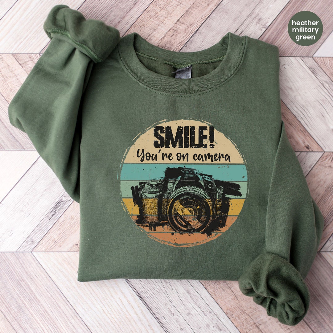 Retro Camera Hoodies and Sweaters, Vintage Photographer Long Sleeve ...