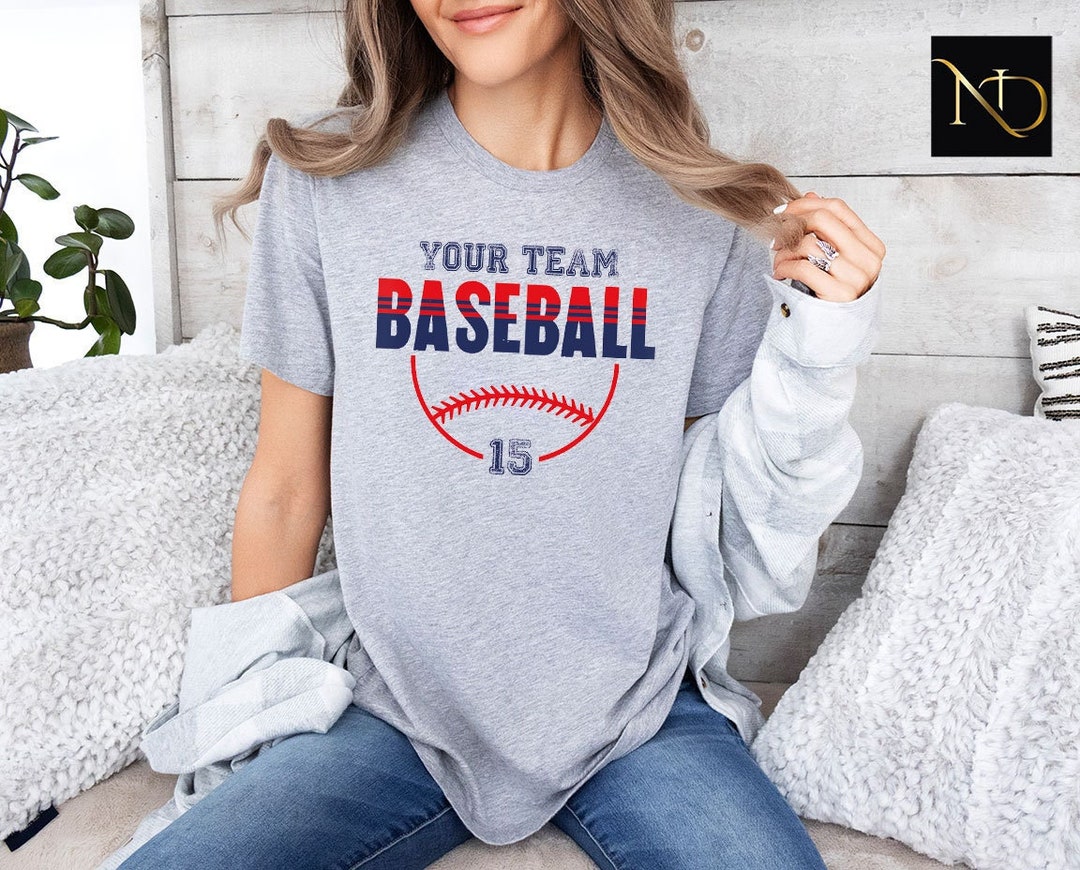 Custom Baseball Shirt, Baseball Gifts, Personalized Team Name Graphic ...