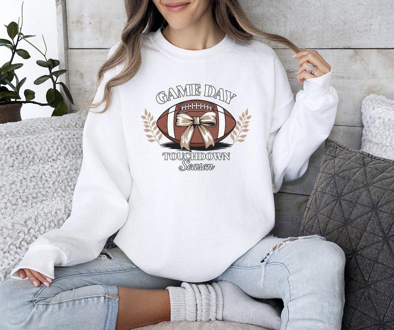 Game Day Football Shirt, Touchdown Season Tee, Cute Fall Sports Shirt ...