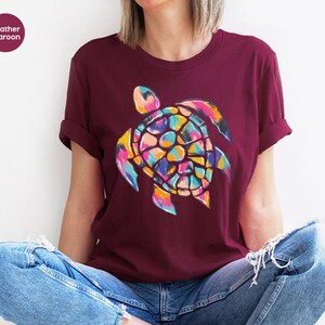 Trendy Turtle Shirt, Sea Turtle Graphic Tees, Sea Animals Gifts, Oceans ...