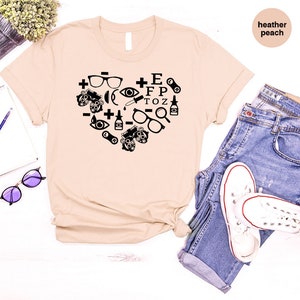 Optometry Heart Shirt, Optician Gifts, Optometry Graphic Tees, Gift for ...