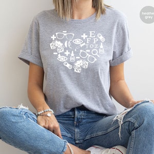 Optometry Heart Shirt, Optician Gifts, Optometry Graphic Tees, Gift for Ophthalmologist ...