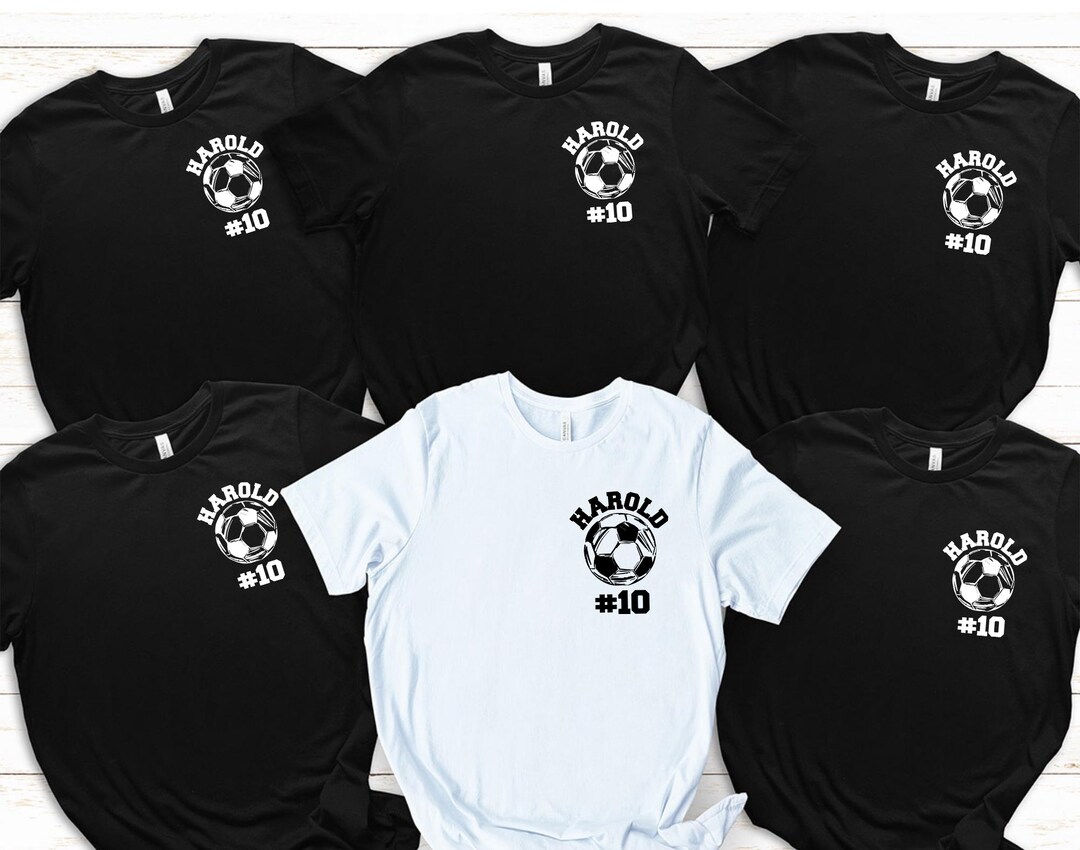 Custom Soccer Shirt, Pocket Soccer Team Tshirt, Personalized Name ...