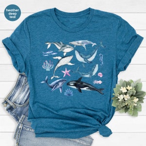 Ocean Graphic Tees, Biologist Gifts, Whale T-shirts, Biology T Shirt ...