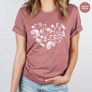Optometry Heart Shirt, Optician Gifts, Optometry Graphic Tees, Gift for ...