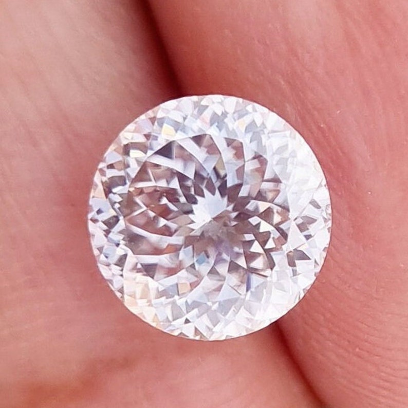 6.36 Ct Portuguese Cut Diamonds Full White Moissanite Diamond Handmade ...
